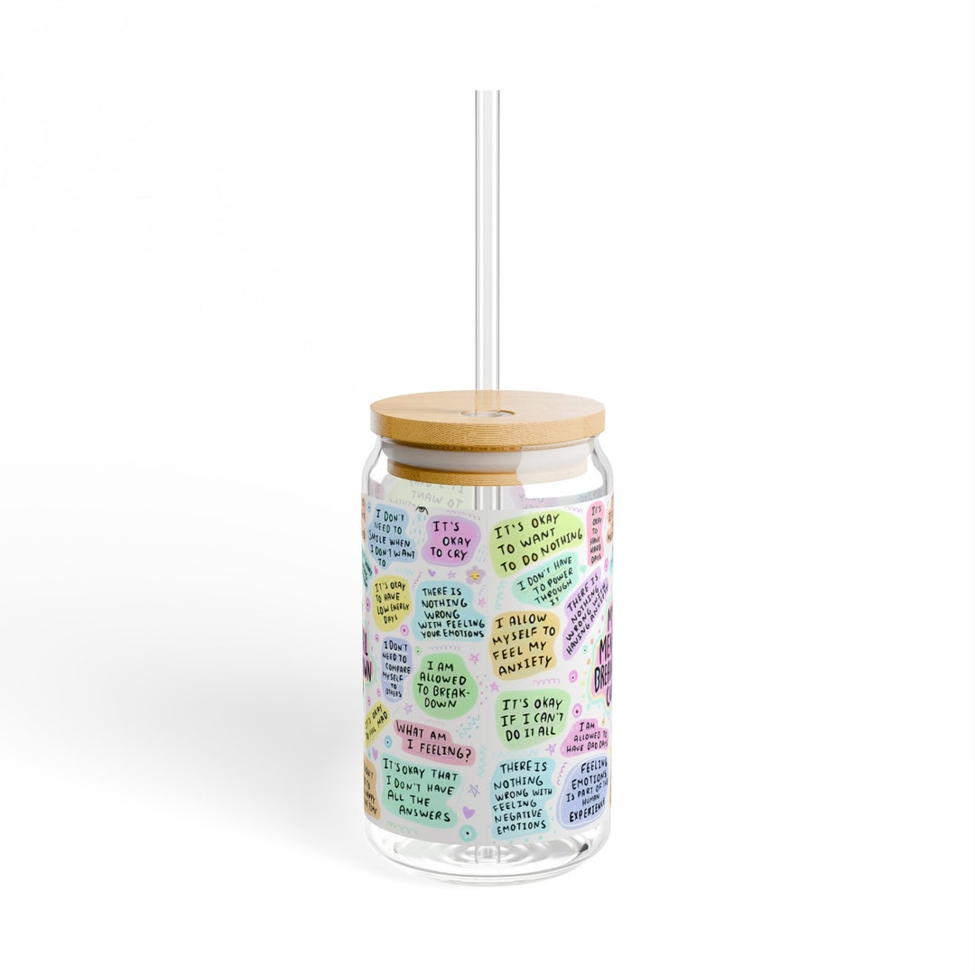 Mental Breakdown Cup Iced Coffee Cup With Straw Daily Affirmations Best ...