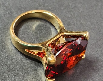 Large Red Ring - Etsy