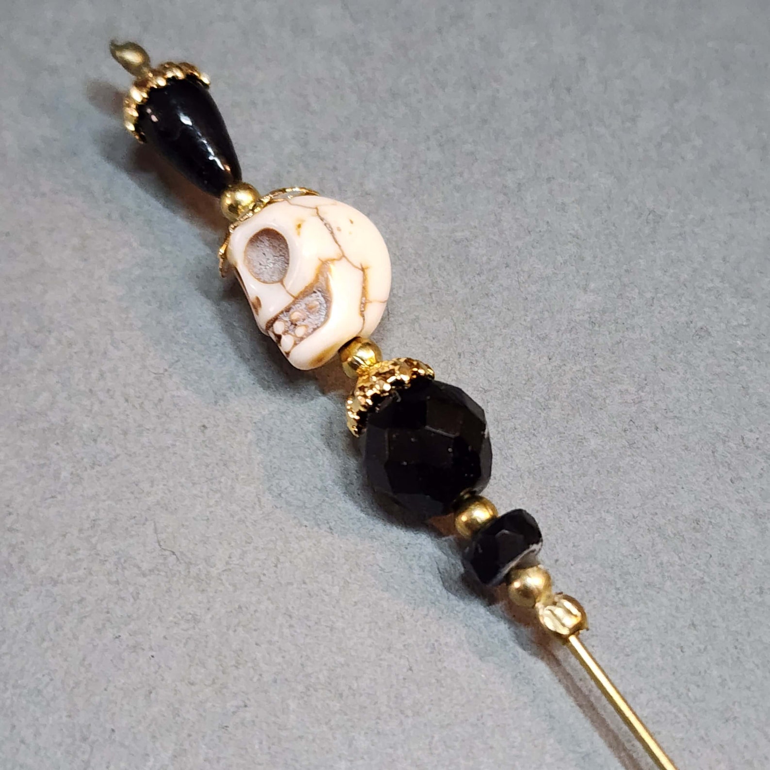 Skull 6 Inch Hat Pin, Sturdy Stick to Use With Cap Clutch, Halloween ...
