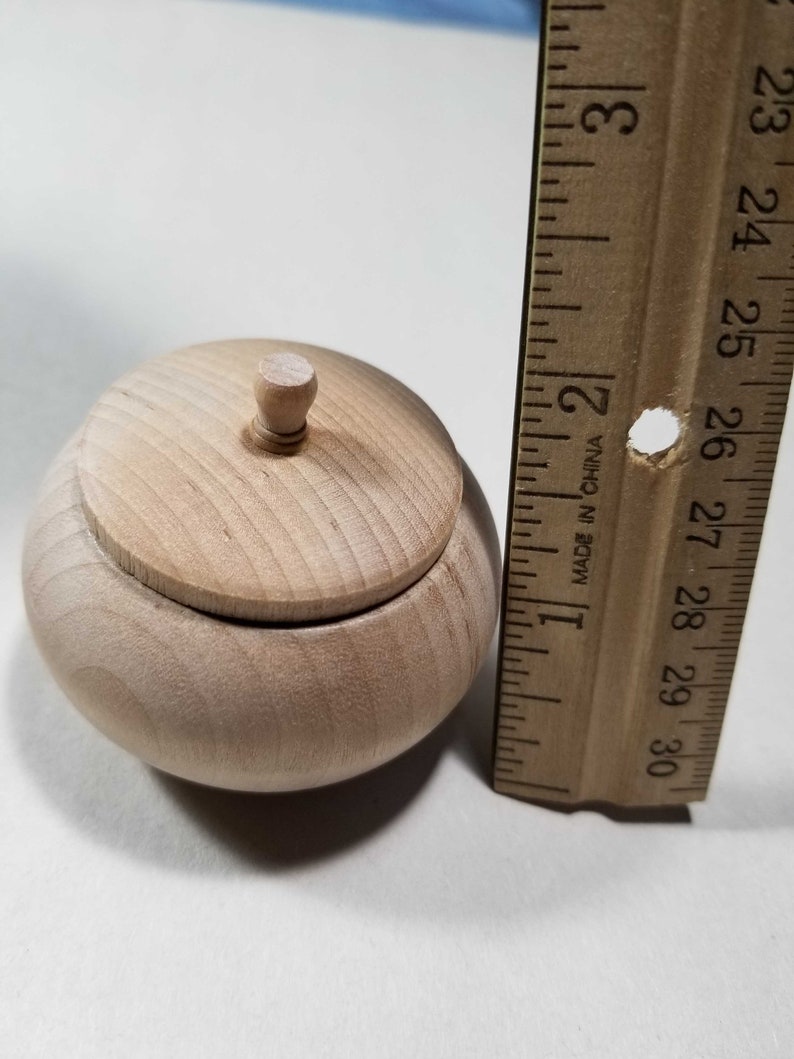 Wood Ring Box 2.25 Inch. Finished Round Wood Favor Box Mini - Etsy
