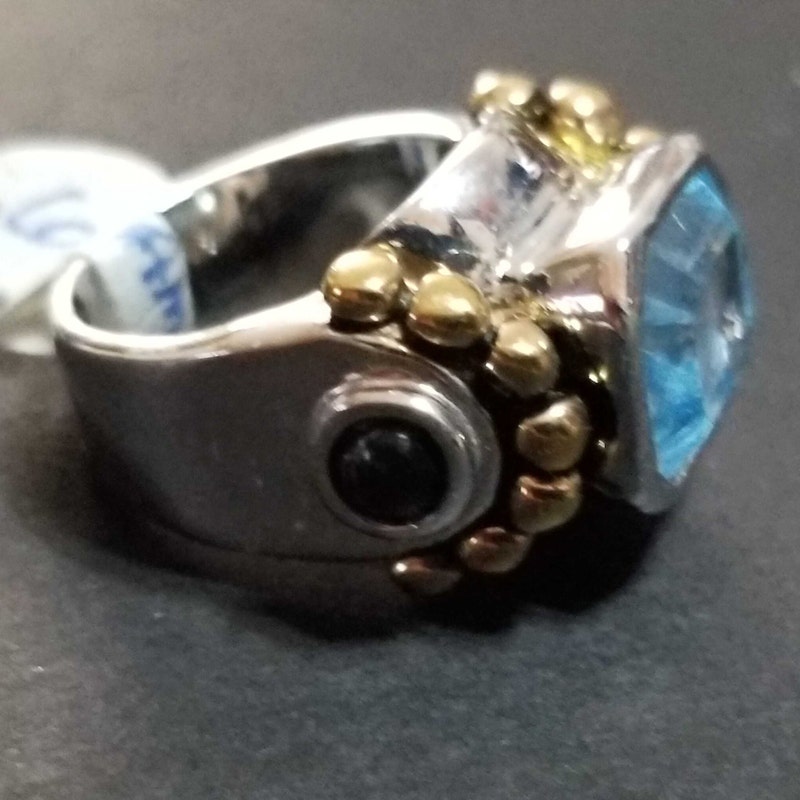 Faux Blue Topaz Ring - Etsy