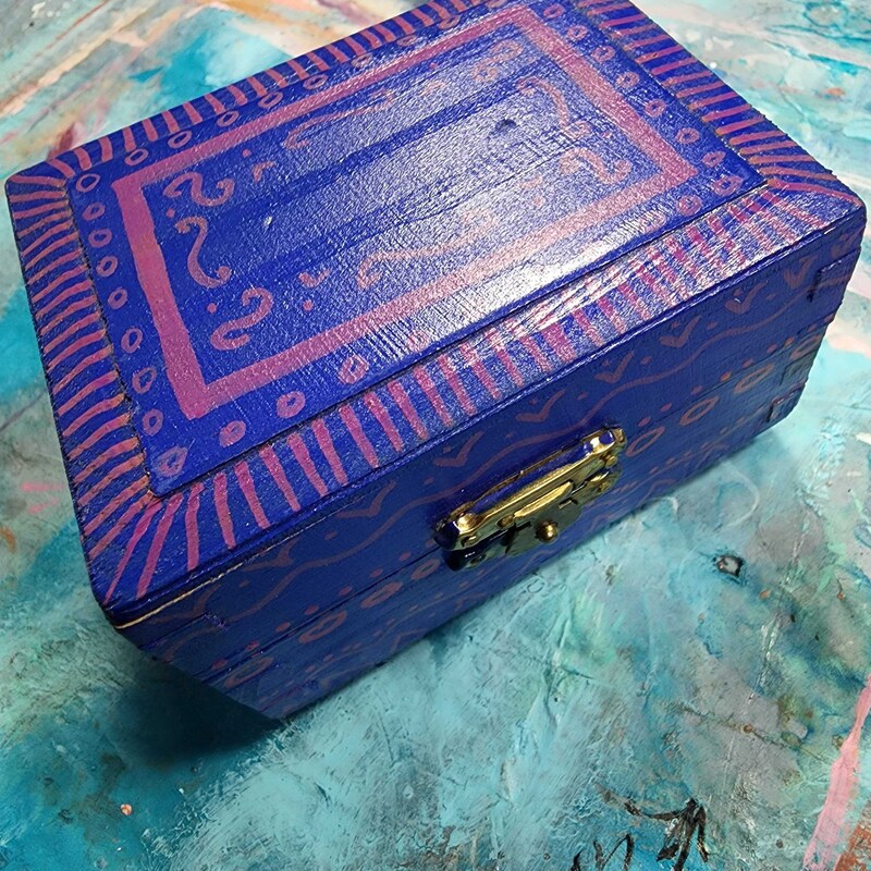Small Painted Box - Etsy