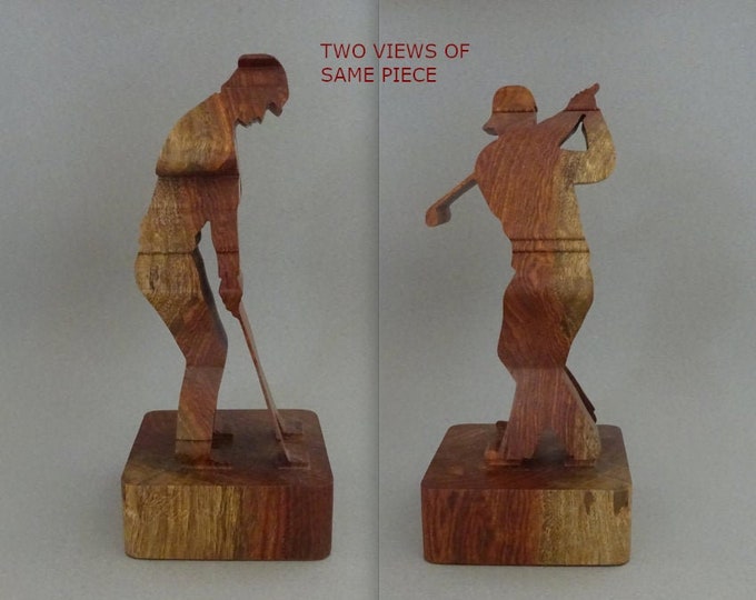 DUAL ART Wood Carvings: 2 Figures in 1 Vintage Sculpture - Etsy
