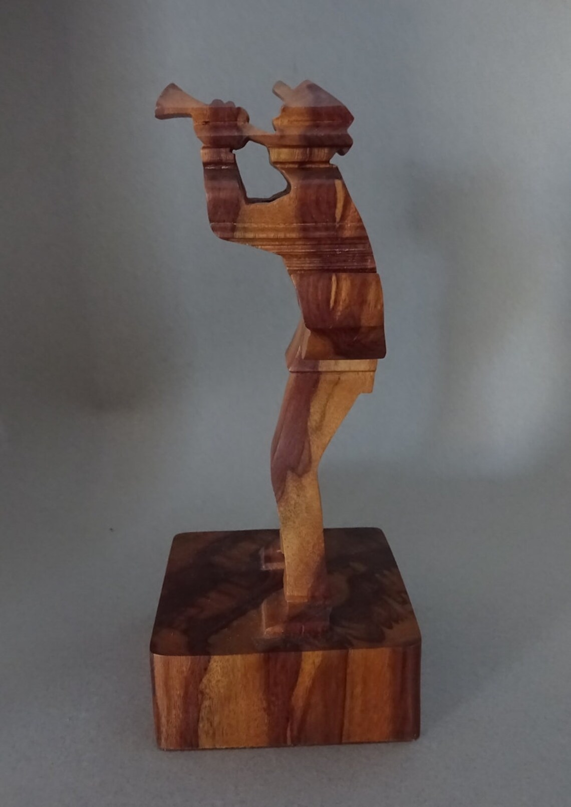 Dual Art Wood Carving: 2 Figures in 1 Vintage Music Sculpture - Etsy