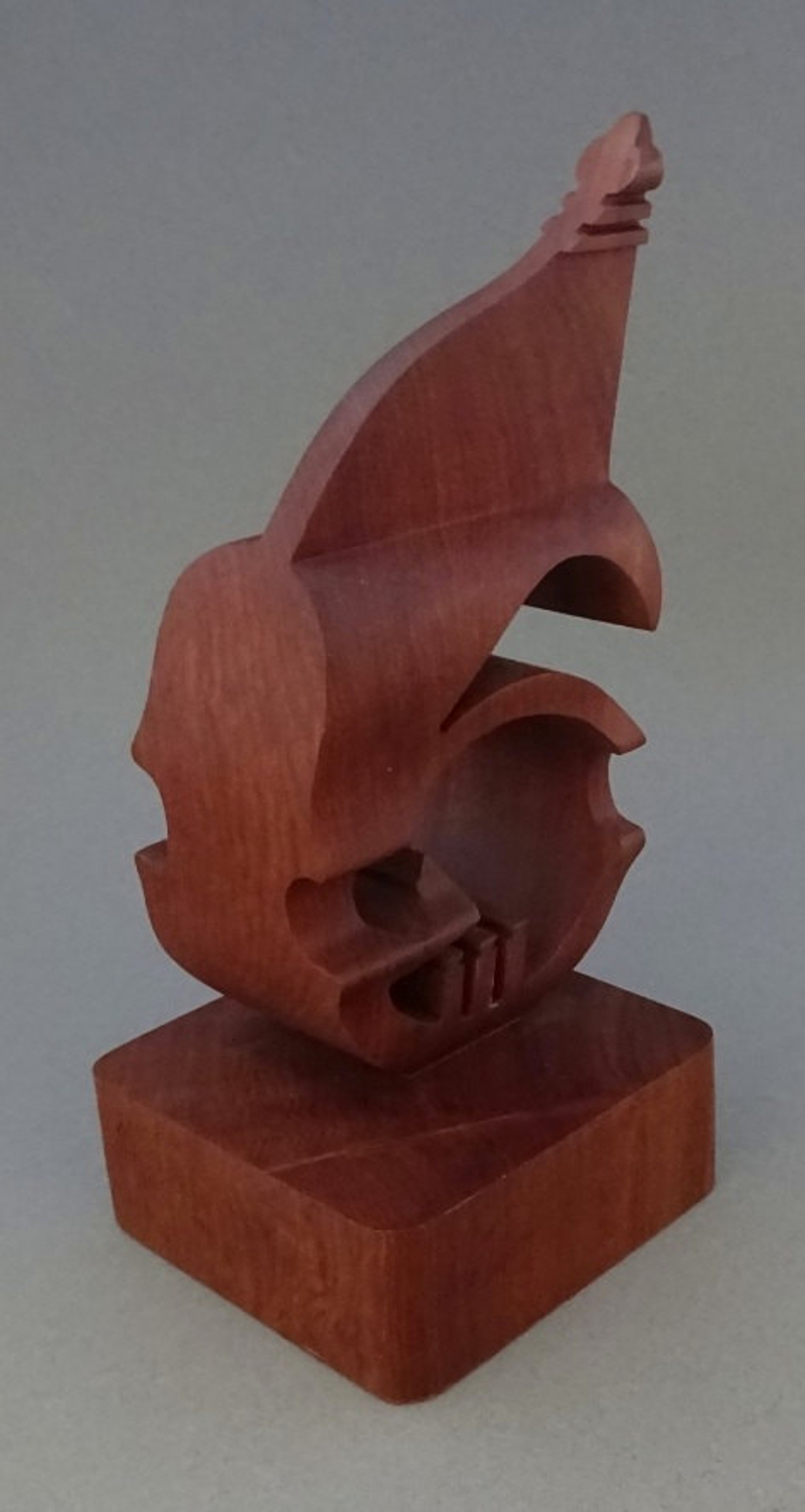 Dual Art Wood Carving: 2 Figures in 1 Vintage Music Sculpture. - Etsy