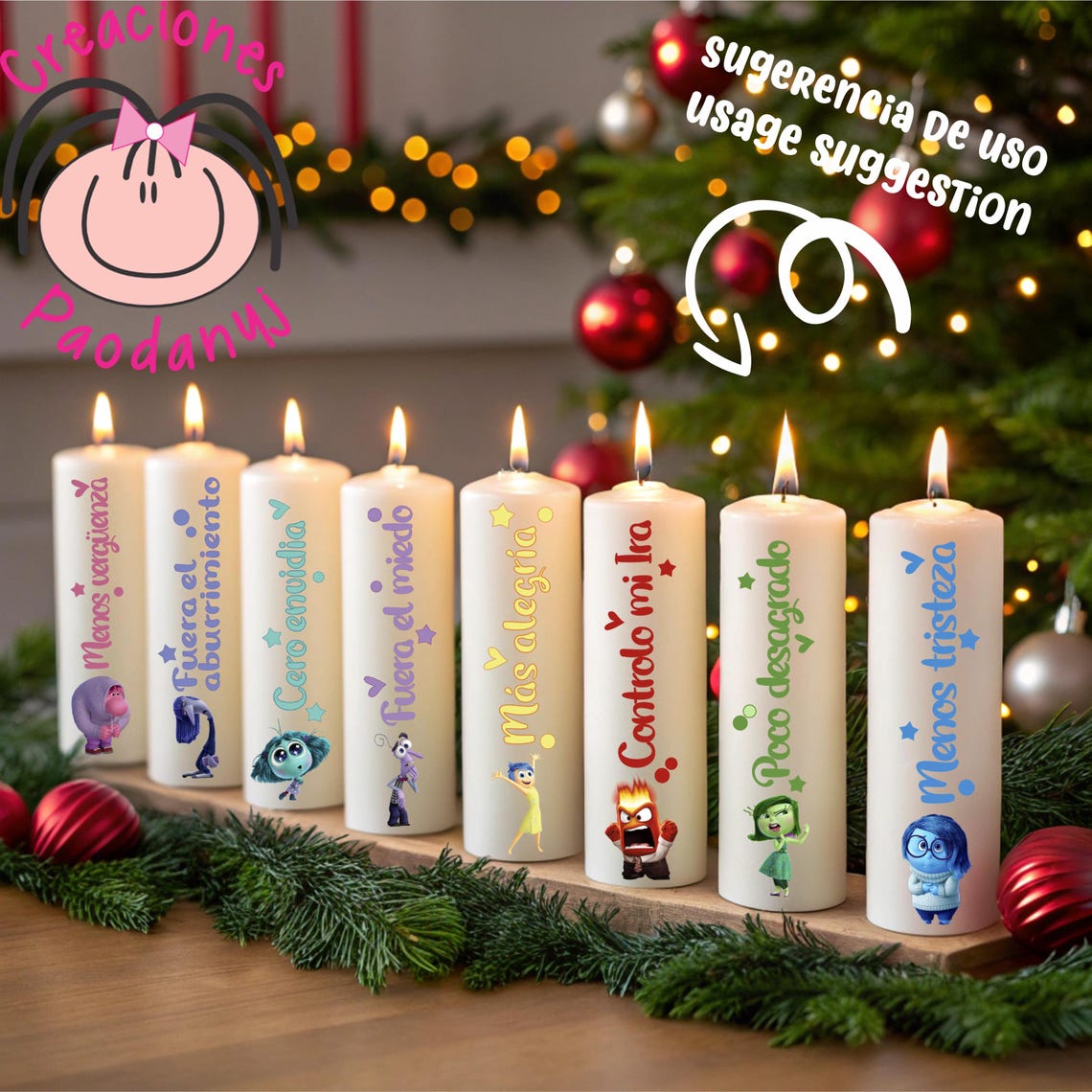 Frases Intensamente Inside Out Para Navidad Y Año Nuevo - Etsy