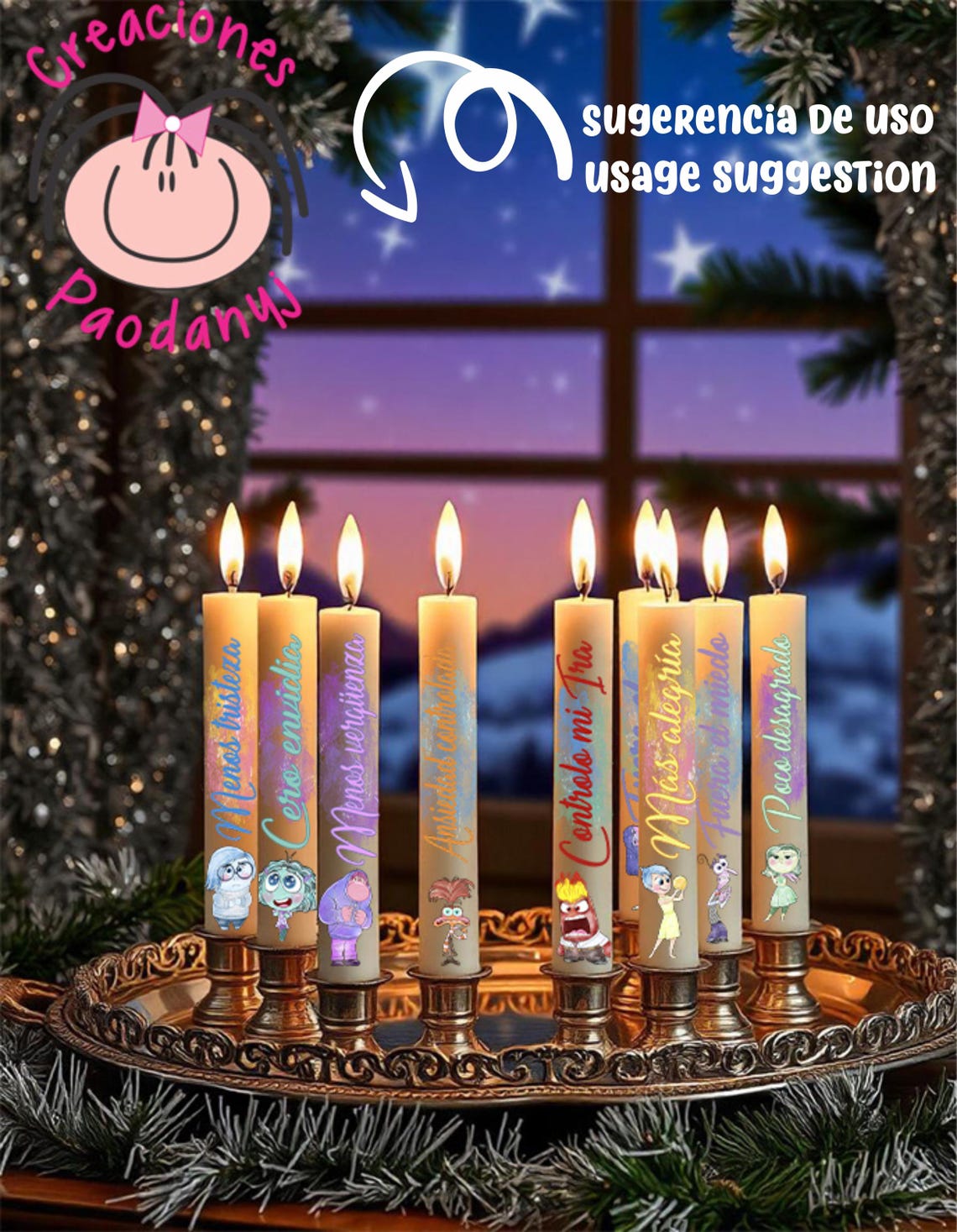 Frases Intensamente Inside Out Para Navidad Y Año Nuevo - Etsy