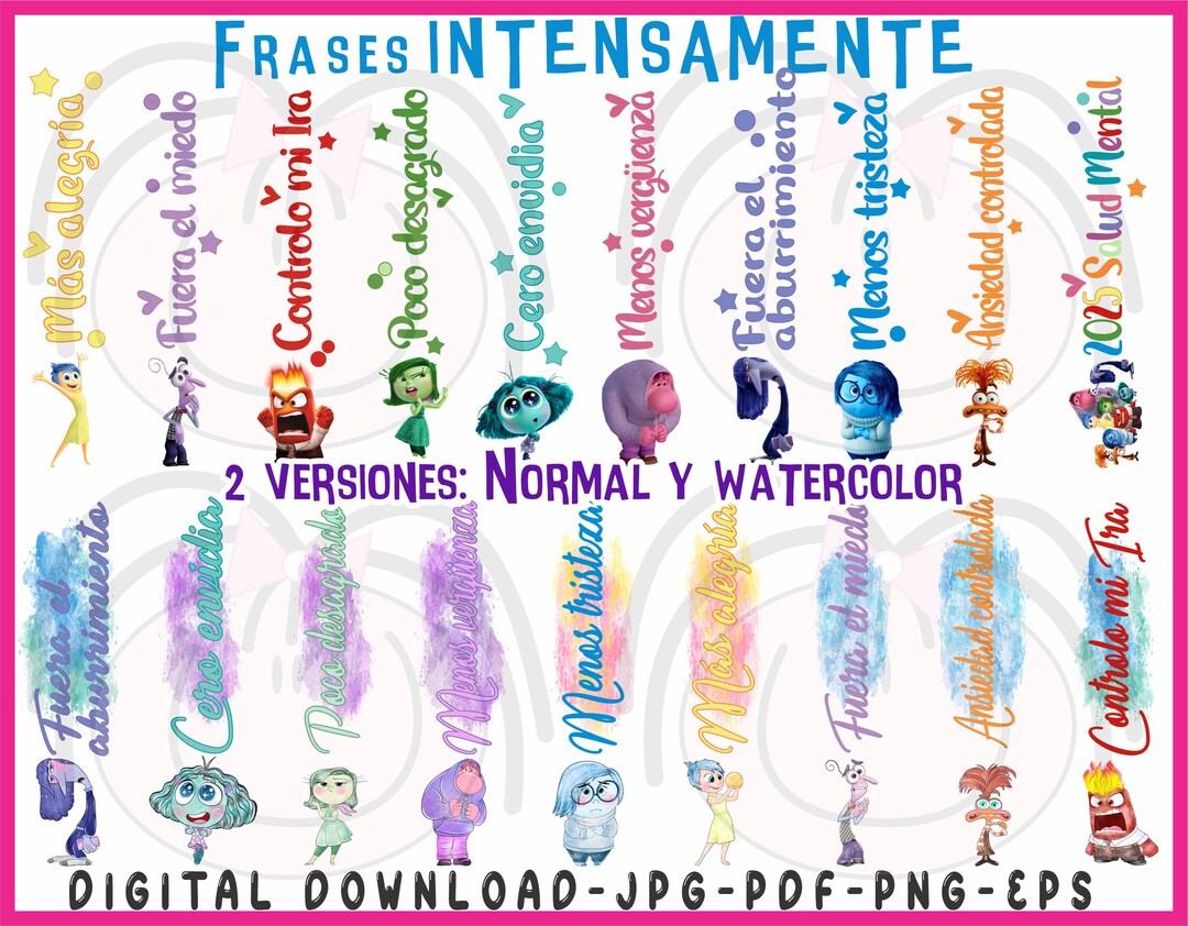 Frases Intensamente Inside Out Para Navidad Y Año Nuevo - Etsy