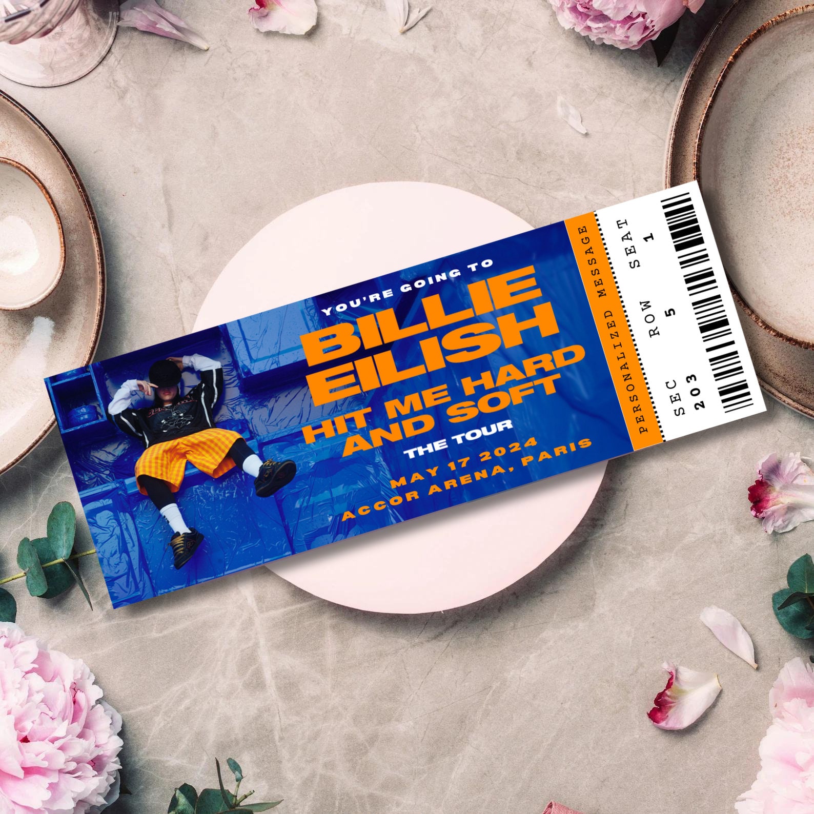 Billie Eilish Hit Me Hard and Soft the Tour Concert Ticket Stub ...