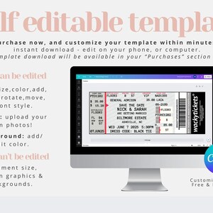 Wedding Save the Date | Ticketmaster Style Concert Ticket Stub ...