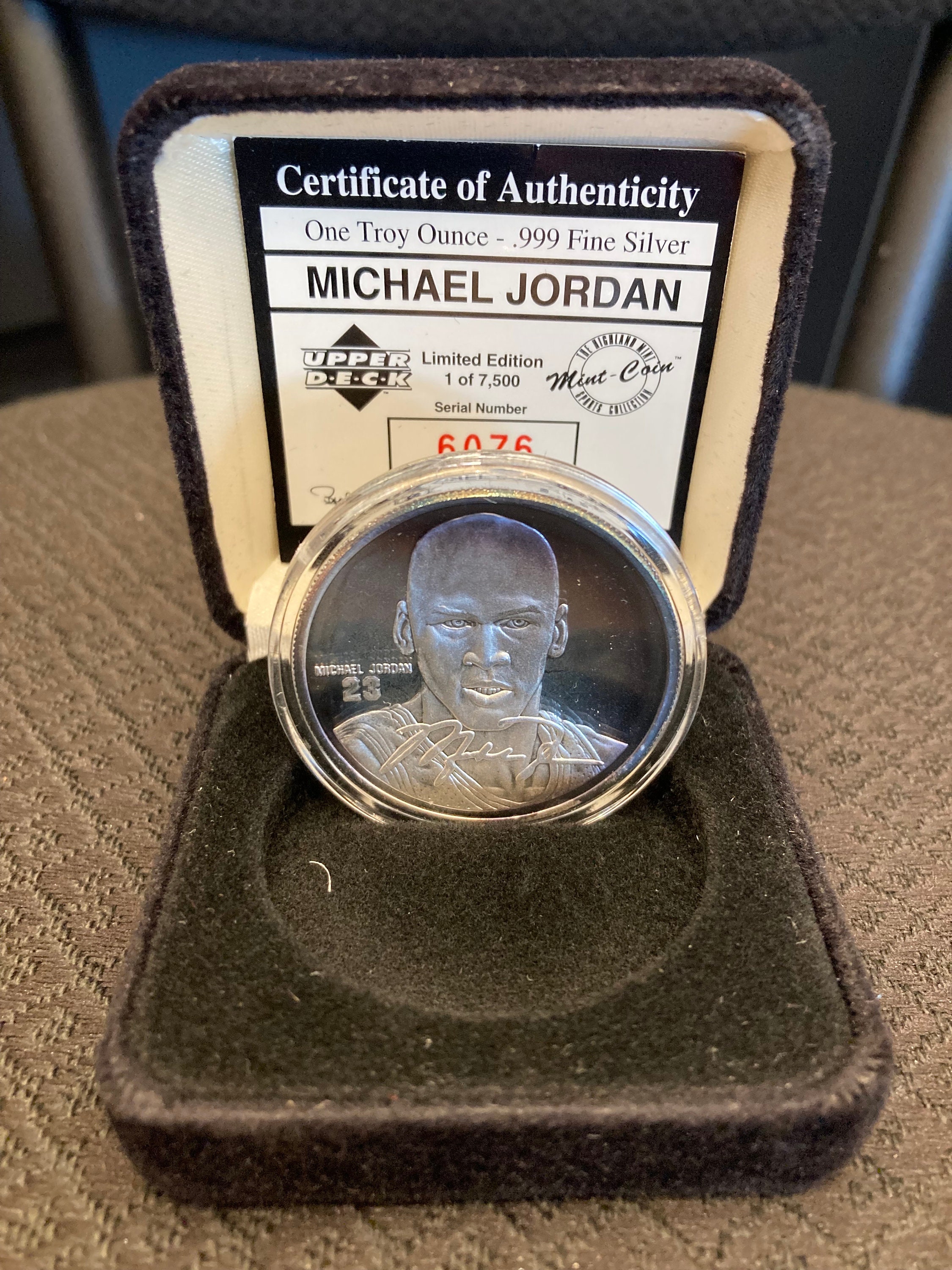 Michael Jordan Silver Coin 90s Upper Deck Limited Production 1 of 7500 ...
