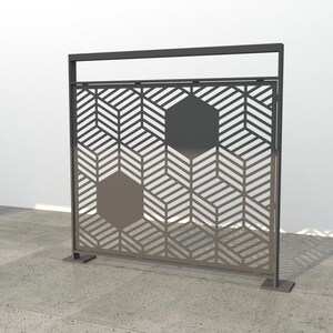 Steel Railing Plan With Laser Cut Sheet Pattern, Post Spacing 1200;1000 ...