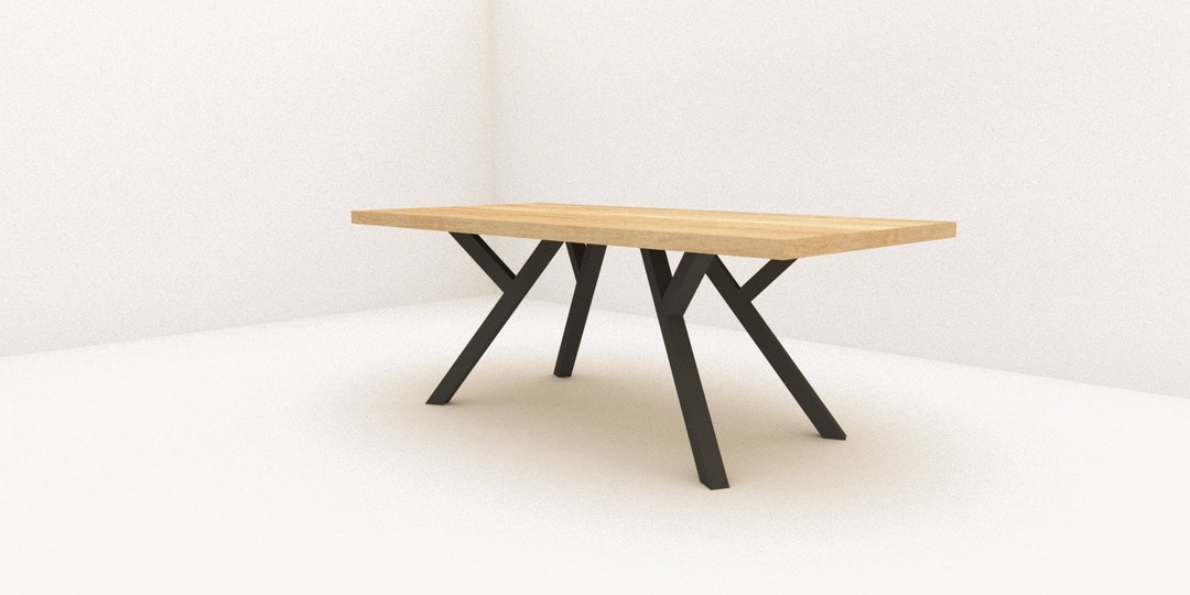 Rectangular Dining Table Plan, Industrial Furniture, Metric Dimensions ...