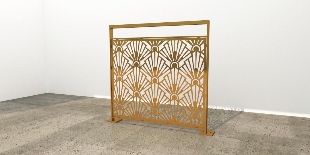 Steel Railing Plan With Laser Cut Sheet Pattern, Post Spacing 1200;1000 ...