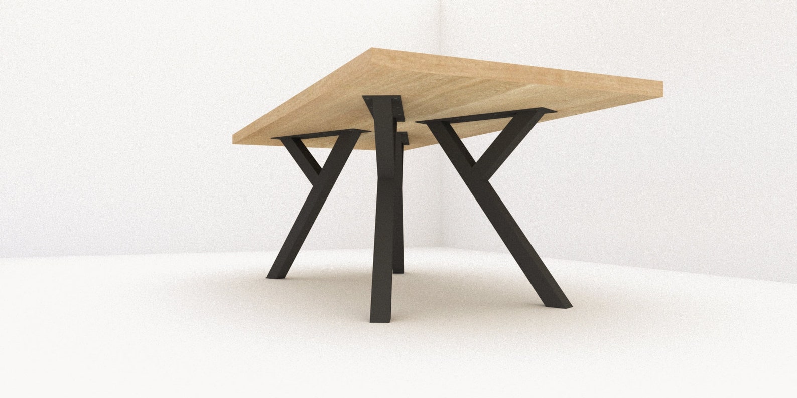 Rectangular Dining Table Plan, Industrial Furniture, Metric Dimensions ...