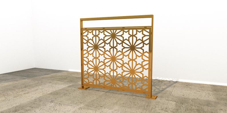 Steel Railing Plan With Laser Cut Sheet Pattern, Post Spacing 1200;1000 ...