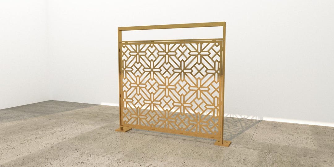 Steel Railing Plan With Laser Cut Sheet Pattern, Post Spacing ...