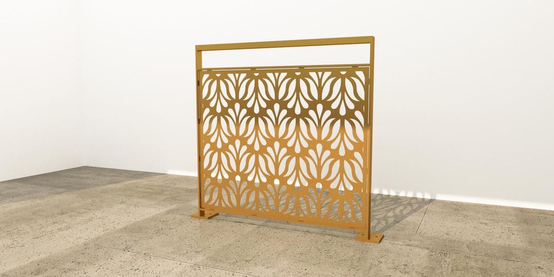 Steel Railing Plan With Laser Cut Sheet Pattern, Post Spacing 1200;1000 ...