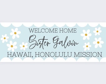 Custom Sister Missionary Welcome Home Banner- Pink Mexico (8ft X 3ft ...