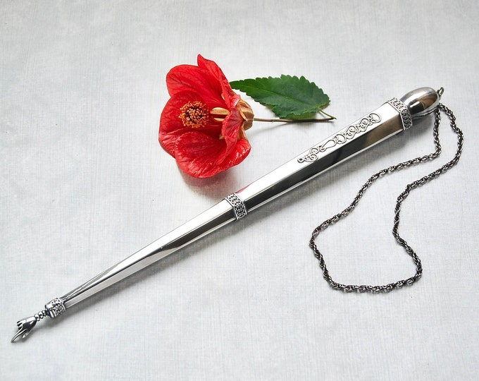 Vintage Torah Pointer - Sterling Silver Yad With Tiny Hand - 11" Long ...