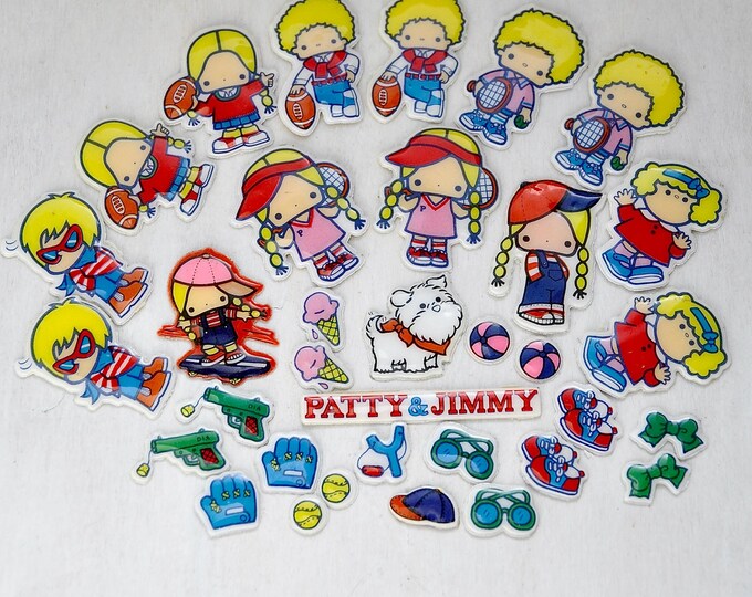 35 Vintage Patty & Jimmy Stickers - 1970s 1980s Puffy Sanrio Sticker ...
