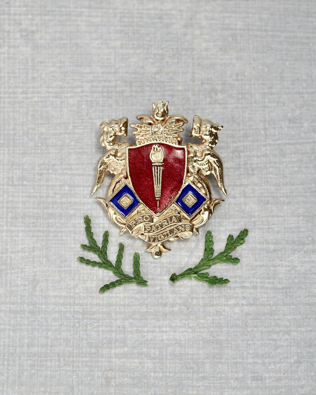 Vintage Army Signal Corps Pin Gold Tone Enamel Military - Etsy