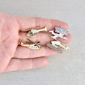 4 Vintage Aircraft Pins Enamel Coast Guard, Boston Medflight, KNBC ...