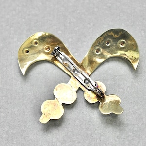 Vintage Akofena Brooch Crossed Swords African Adinkra Symbol Handmade ...