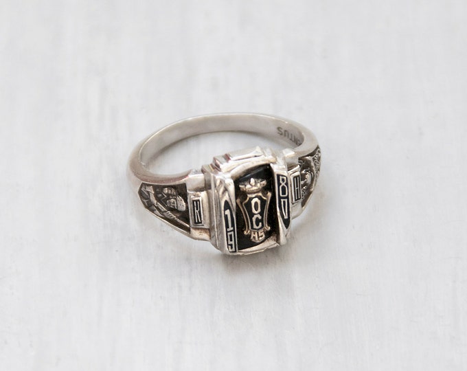 Vintage 1980 Class Ring - Argentus Silver - Size 7 / 7.25 - Etsy