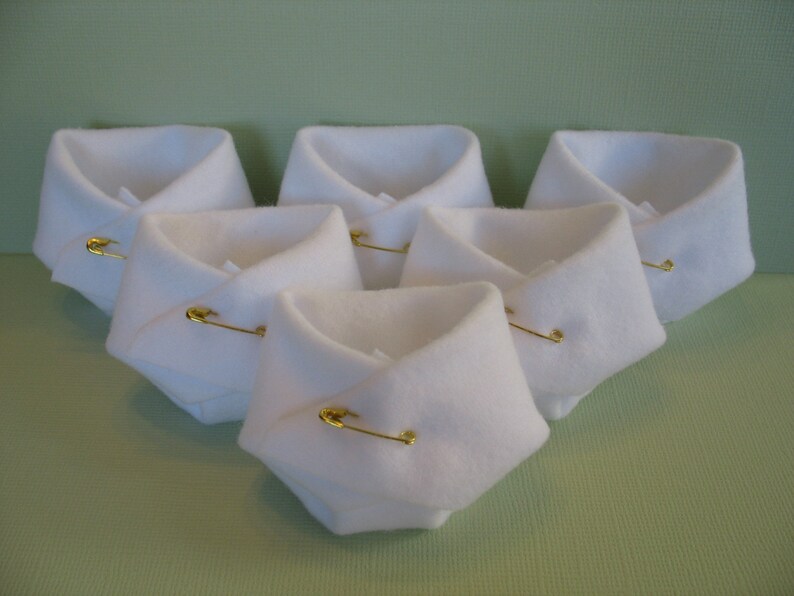 40 White Mini Diapers For Baby Shower Favors OR Dirty Diaper Etsy 40 White Mini Diapers For Baby Shower Favors OR Dirty Diaper Etsy