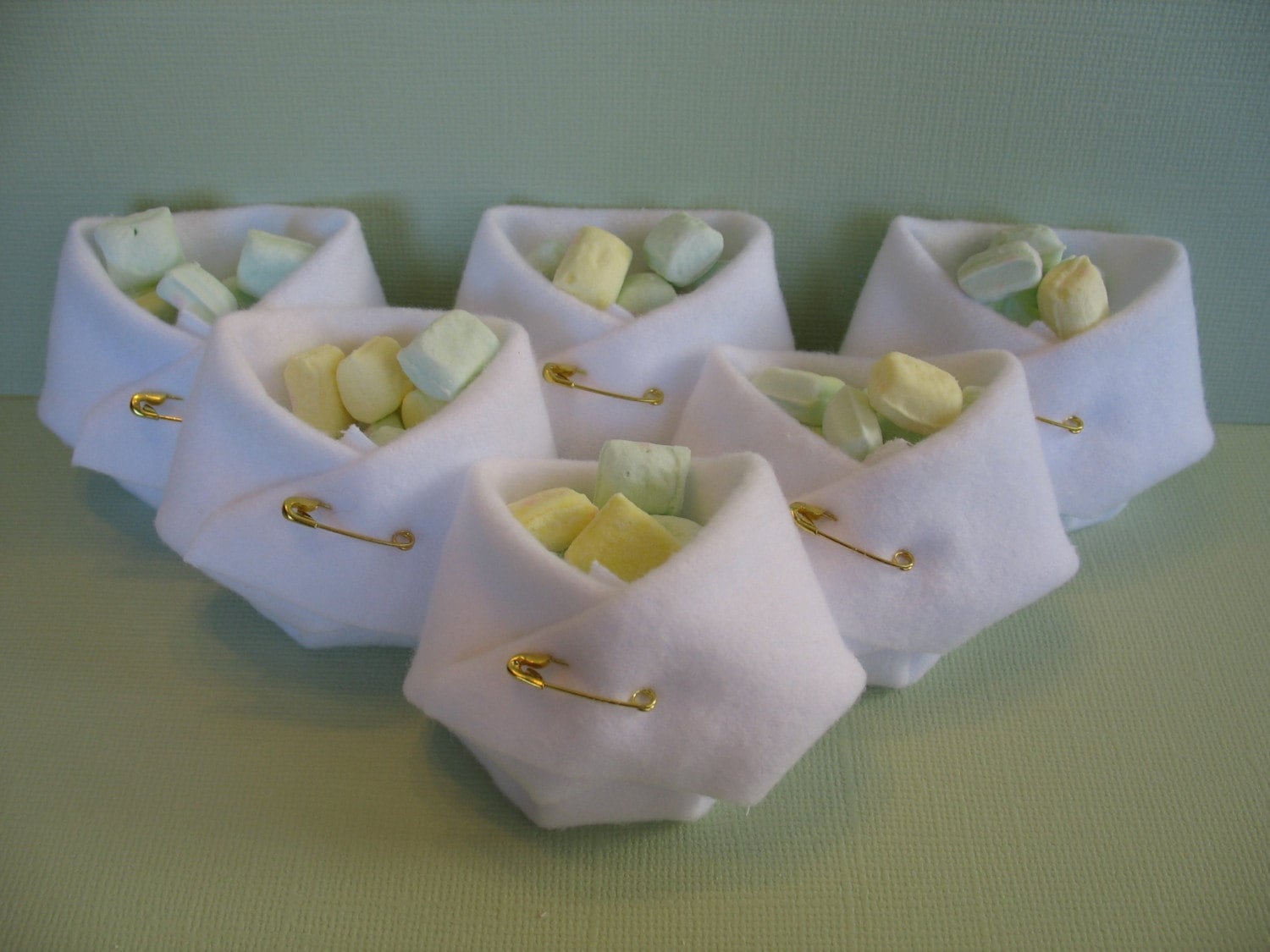 50 White Mini Diapers for Baby Shower Favors OR Dirty Diaper Game - Etsy