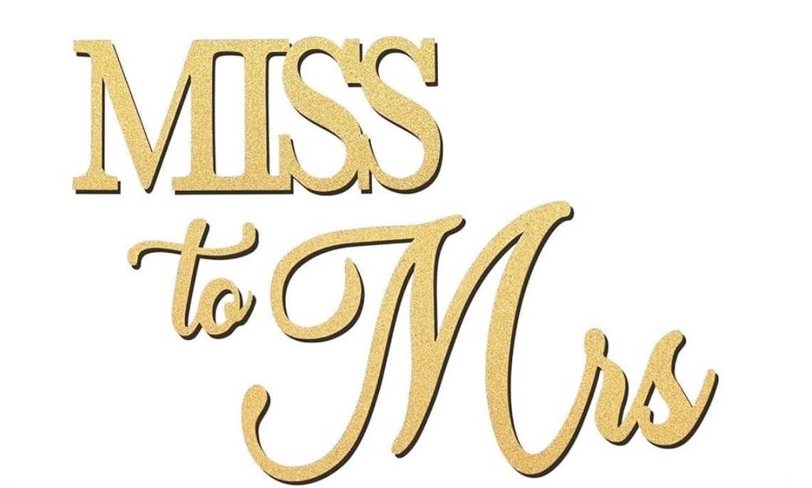 Large Miss to Mrs. Vinyl Backdrop Decal - Etsy