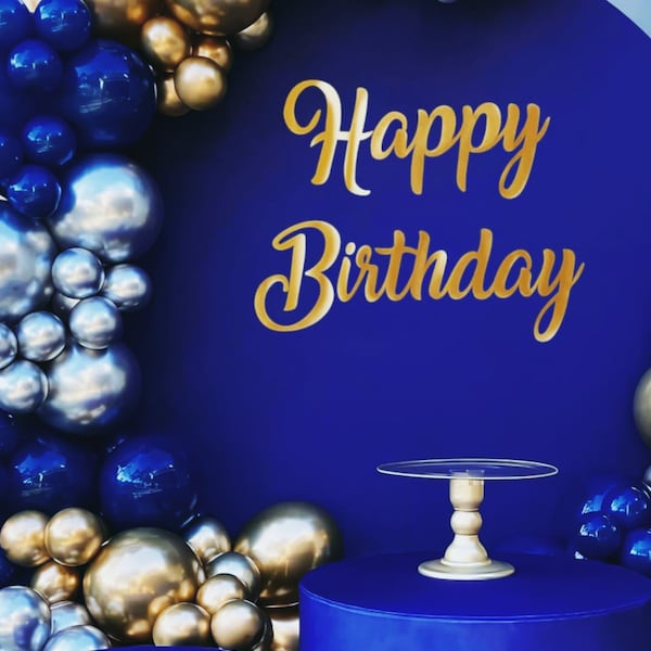 Large Happy Birthday Decal - Etsy