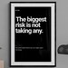Motivational 'take Risks' Art Print: Gym & Office Decor - Etsy
