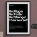 Growth Poster: Motivational Wall Art - Get Bigger, Faster, Stronger - Etsy