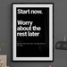 Start Now Poster | Goals | Seize the Day | Motivation | Bright | Uplift ...