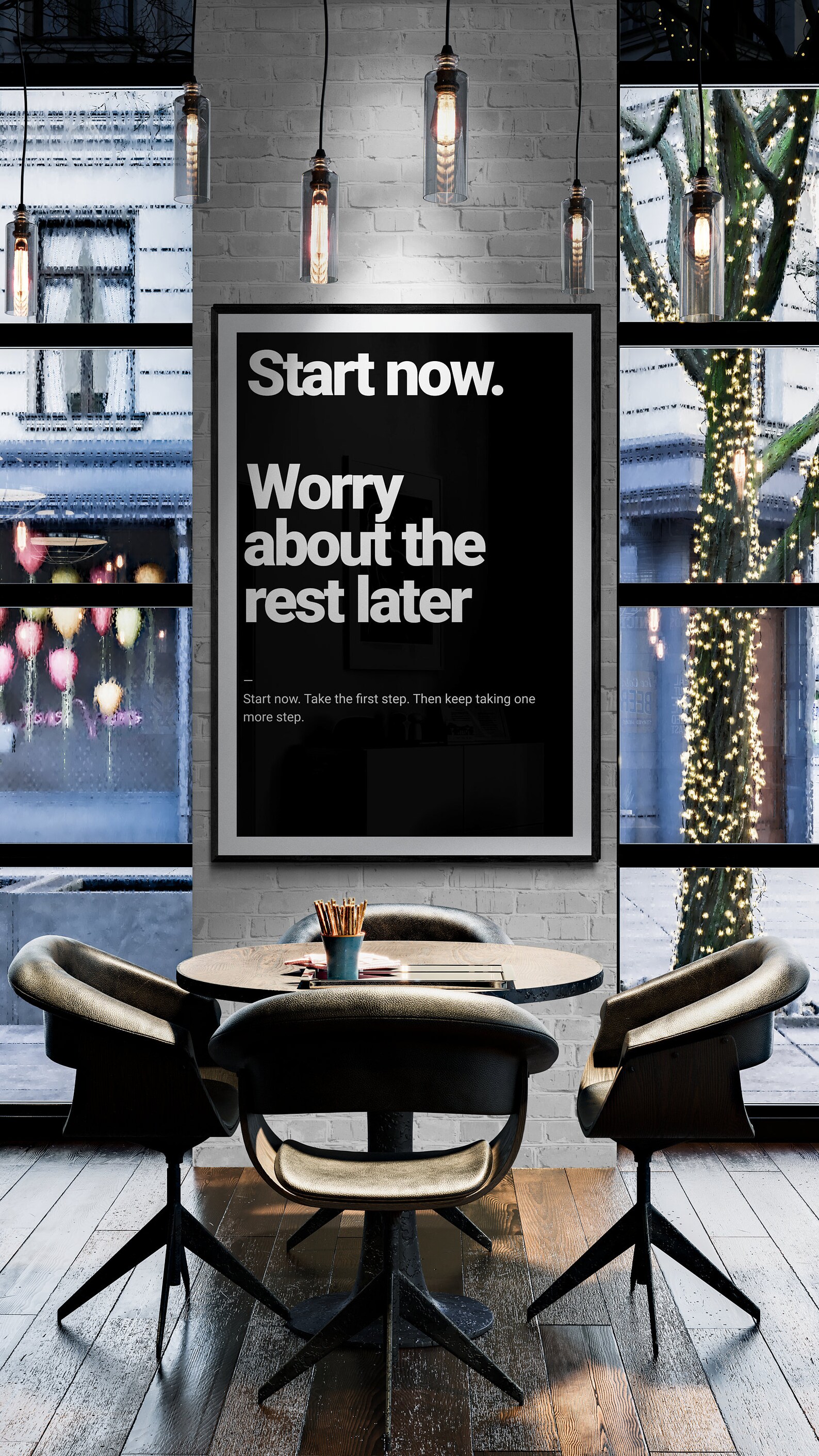 Start Now Poster Goals Seize the Day Motivation Bright Uplift Light ...