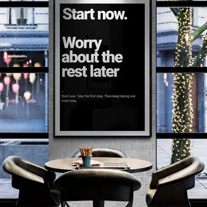 Start Now Poster | Goals | Seize the Day | Motivation | Bright | Uplift ...