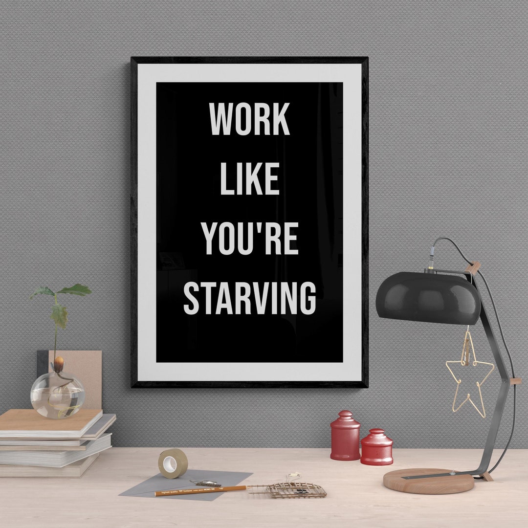 Work Hard | Motivational | Maximum Effort | Motivation | Decor | Hustle ...