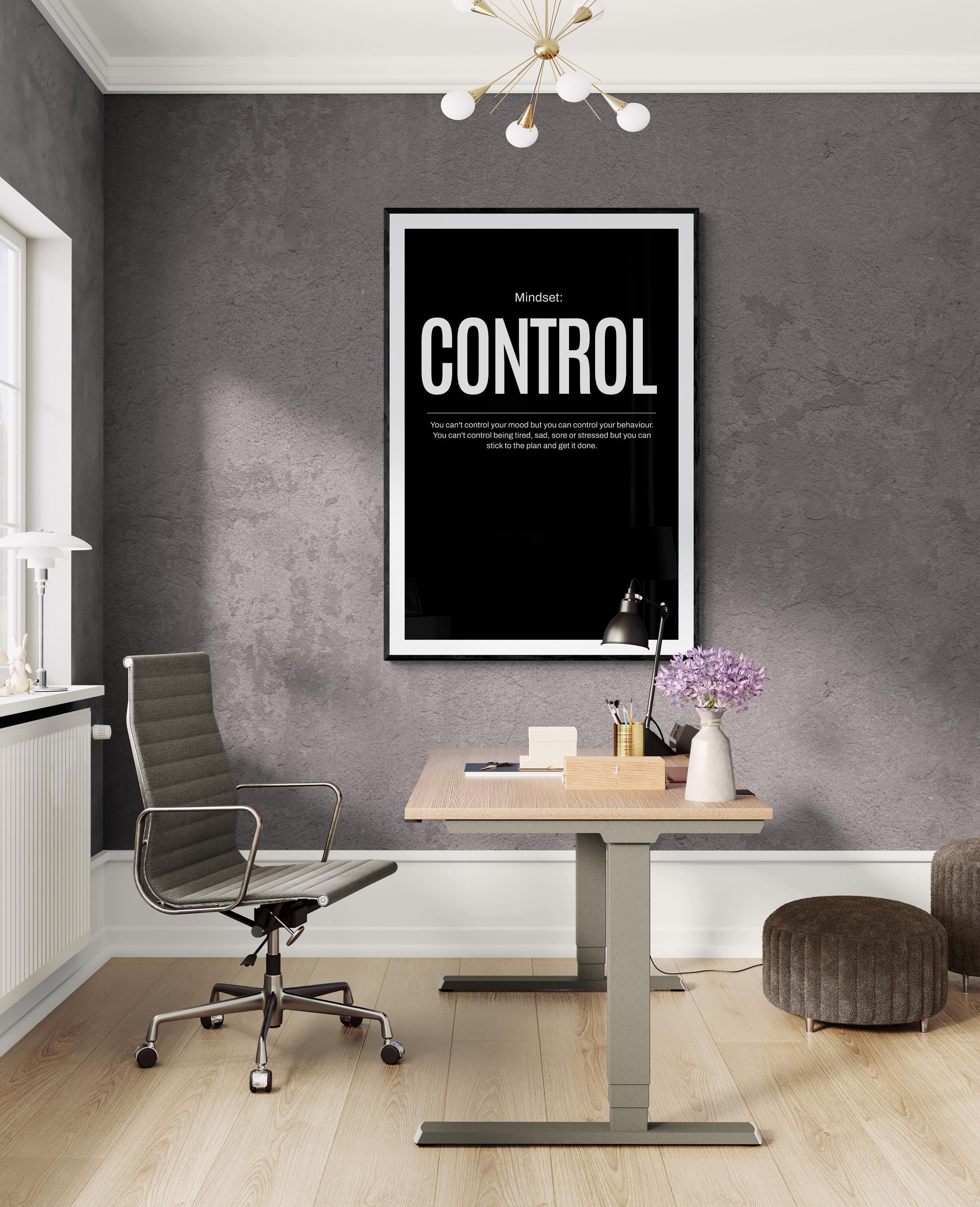 Control | Mindset | Motivational Wall Art | Hustle | Success ...