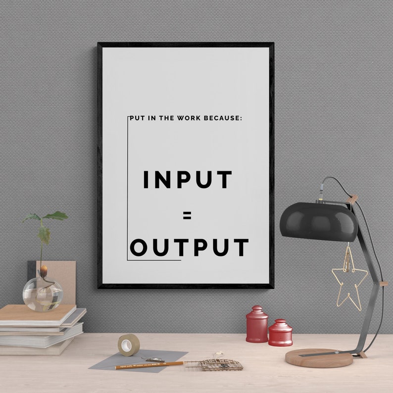 Input Output Maximum Effort Seize Day Motivation Decor Hustle Success ...