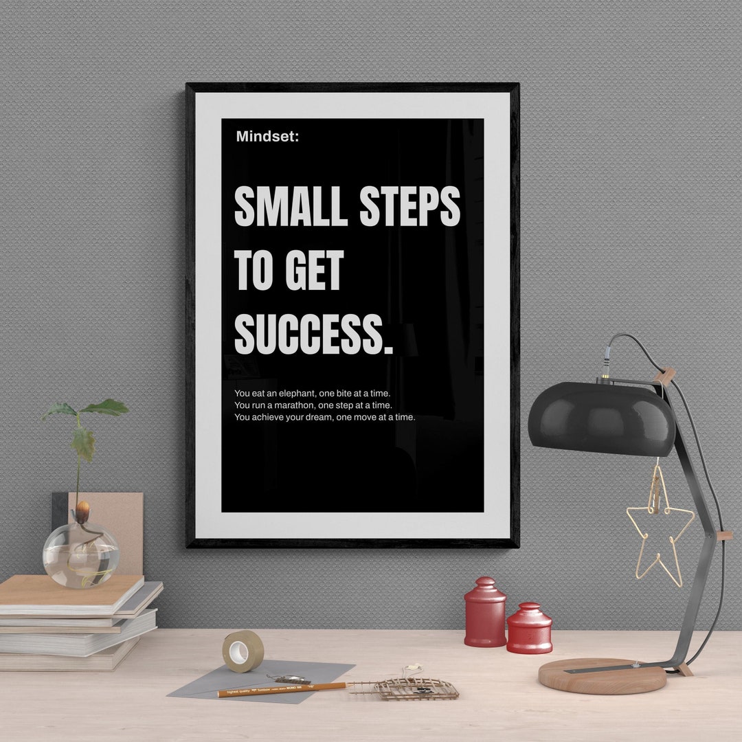Small Steps to Success | Goal | Seize the Day | Motivation | Light Wall ...