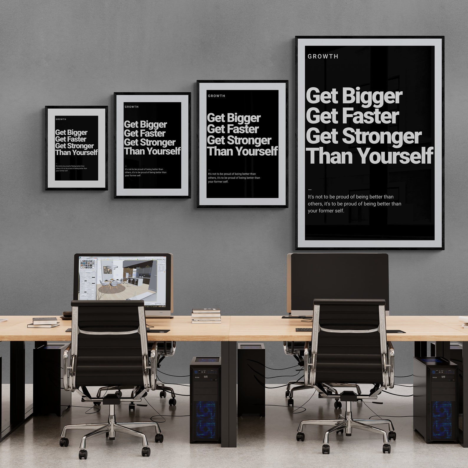 Growth Poster: Motivational Wall Art - Get Bigger, Faster, Stronger - Etsy
