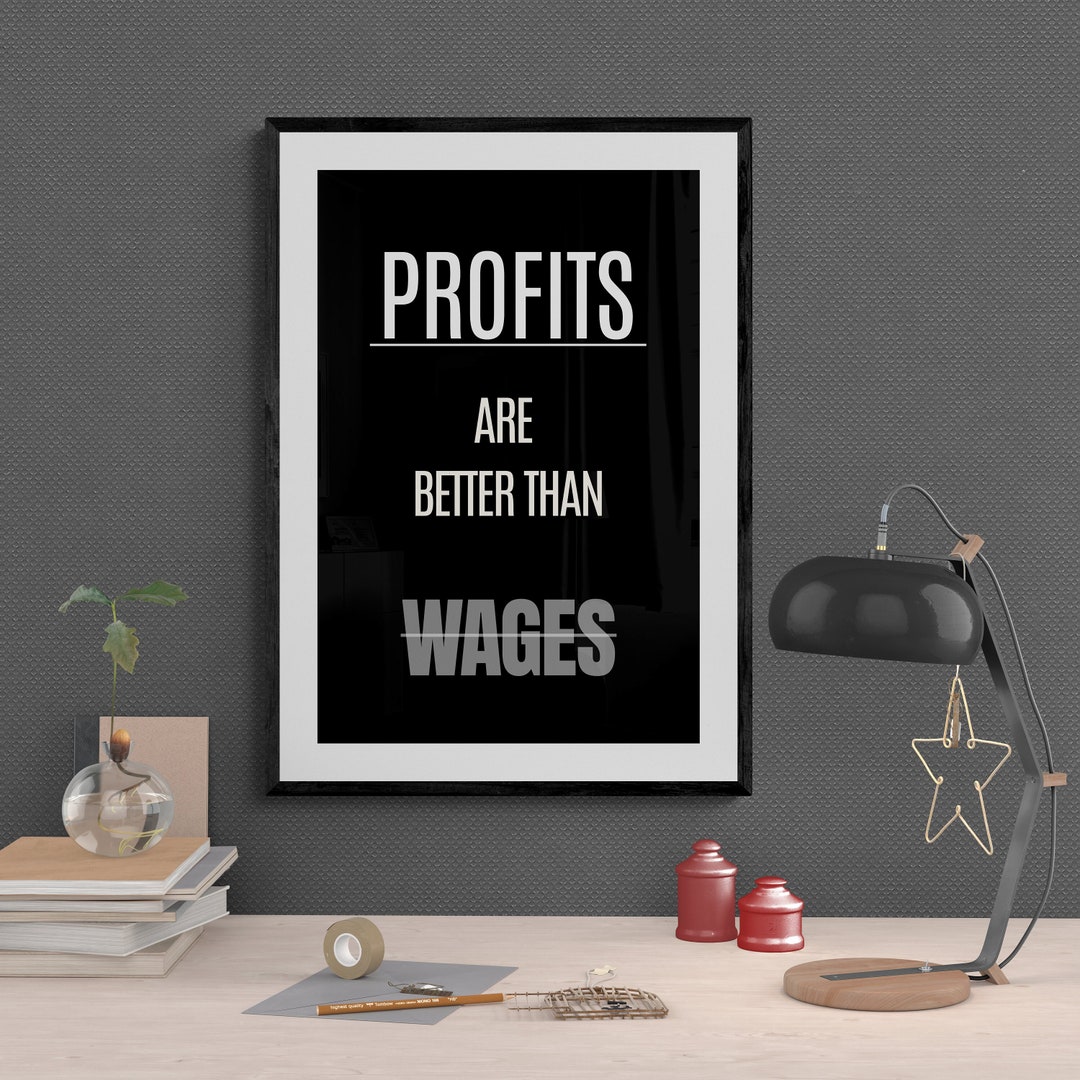 Profits Wages Poster Goals Seize the Day Motivation Light Wall Decor ...