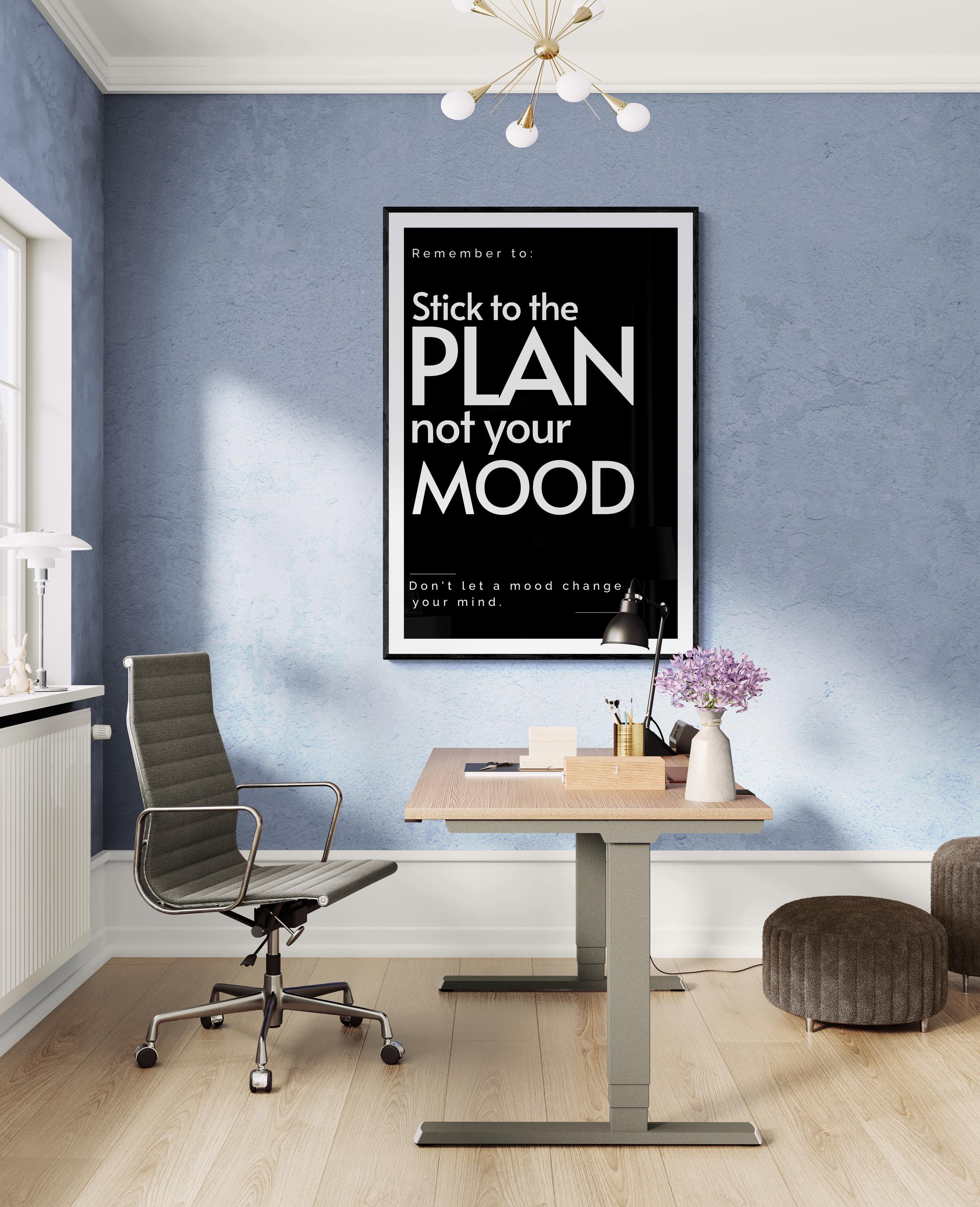 Stick to the Plan - Motivational Wall Art Print - Etsy