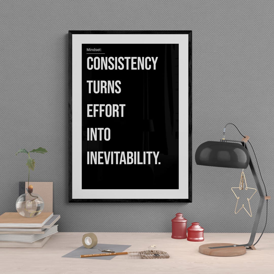 Consistency | Success | Motivational Poster | Museum Grade Fine Art ...