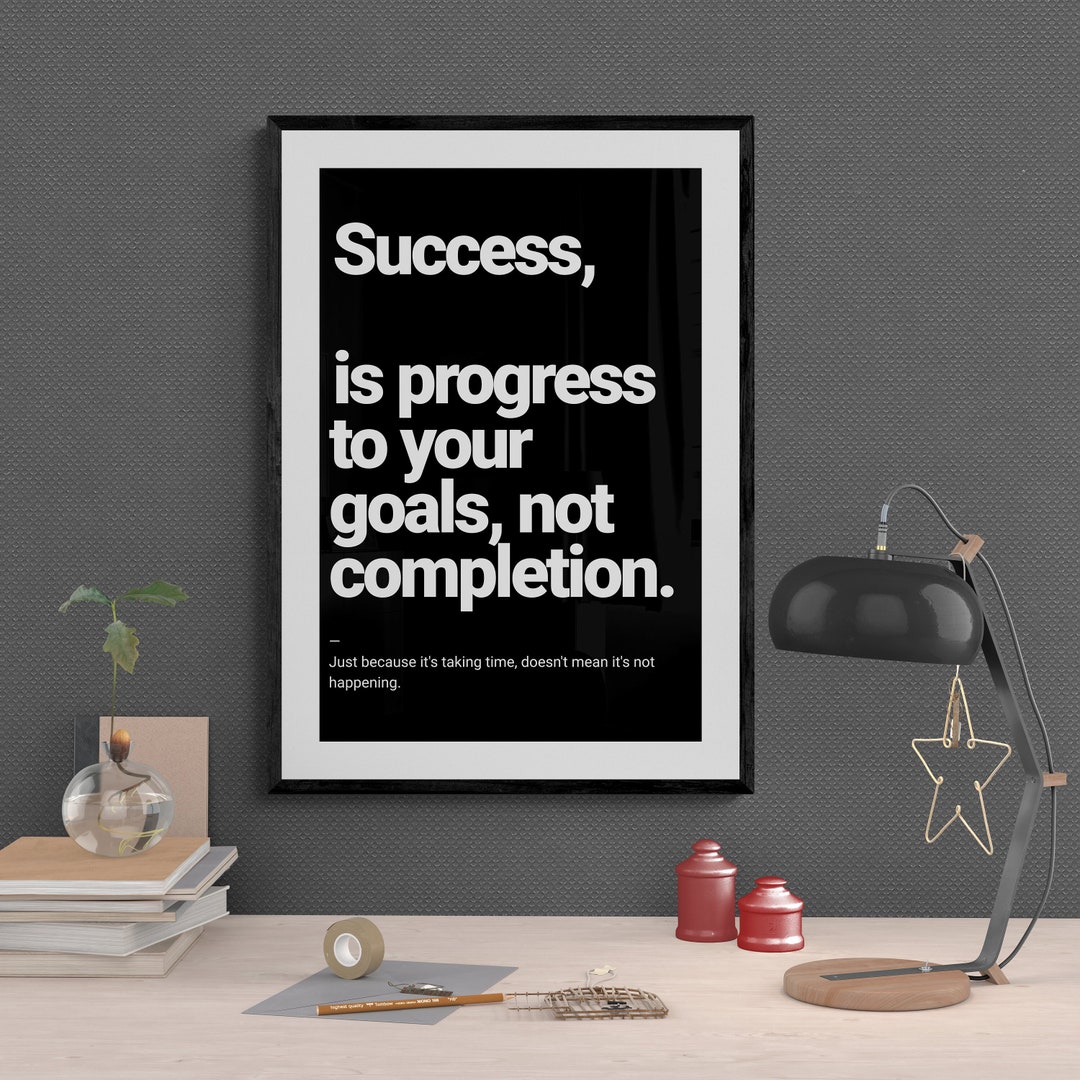 Success Quote Poster: Motivational Wall Art - Etsy