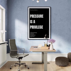 Pressure is a Privilege Print: Motivational Wall Decor - Etsy