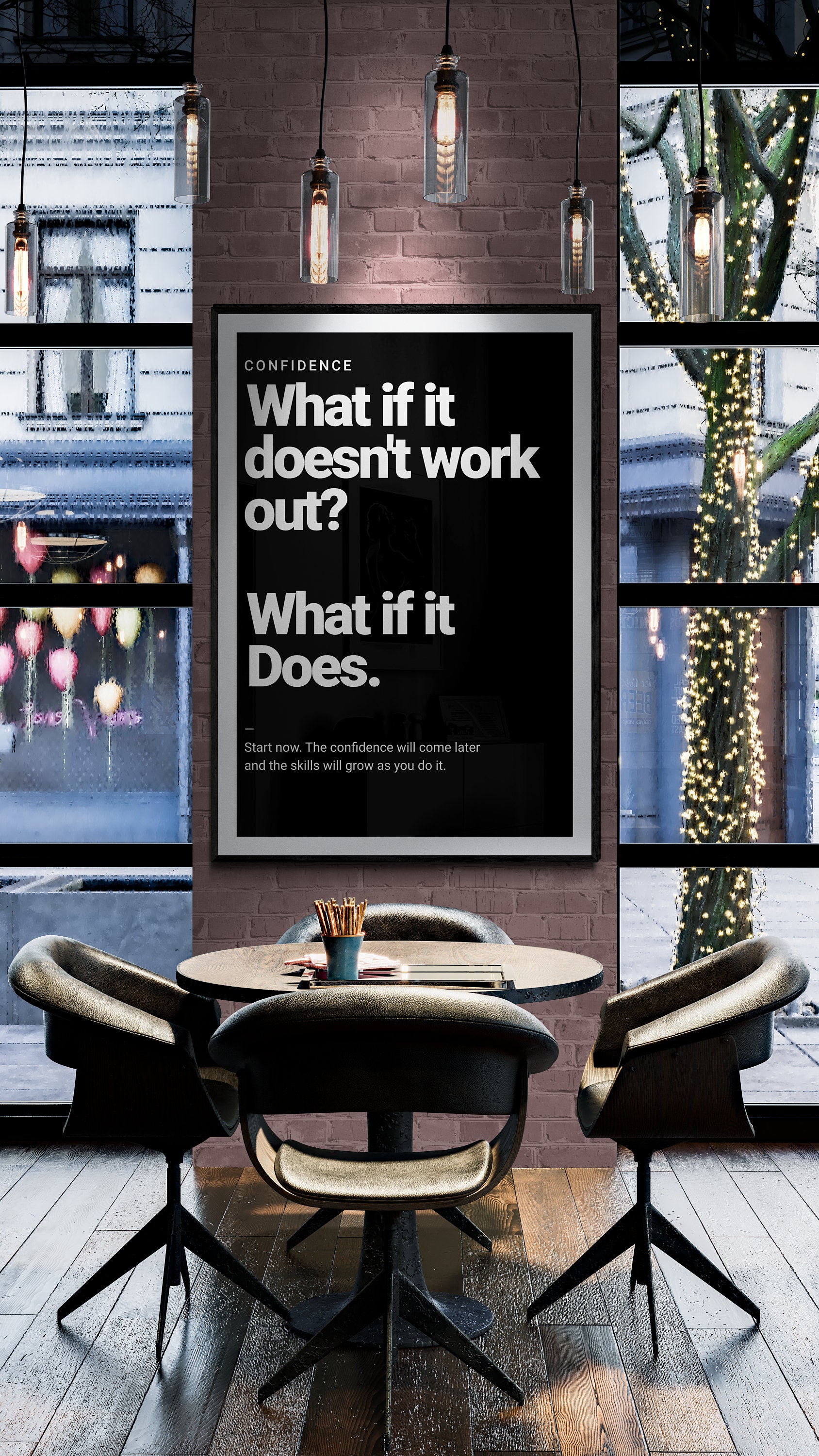 Confidence Poster Goals Seize the Day Motivation Bright Uplift Light ...