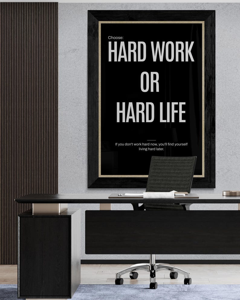 Choose Your Hard | Maximum Effort | Motivation | Decor | Hustle ...
